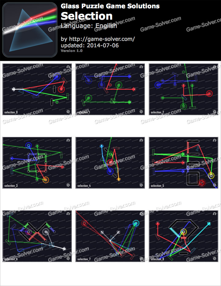 Glass Selection Solutions • Game Solver