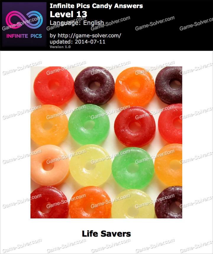 Infinite Pics Candy Level 13 • Game Solver