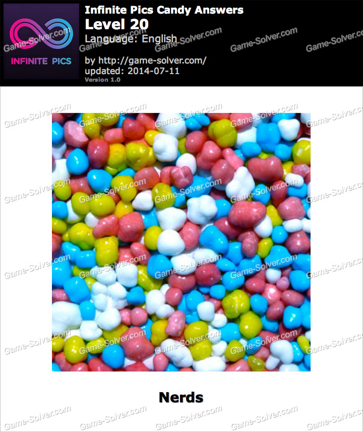 Infinite Pics Candy Level 20 • Game Solver