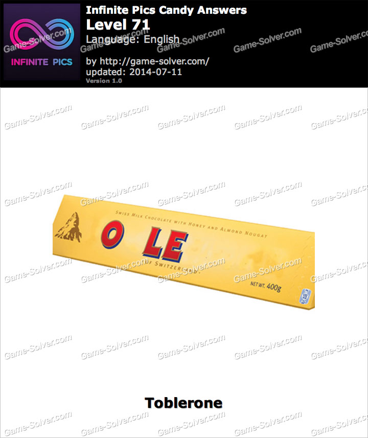 Infinite Pics Candy Level 71 • Game Solver