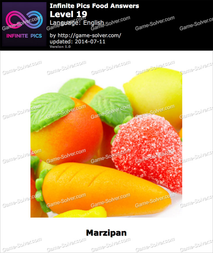 Infinite Pics Food Level 19 • Game Solver