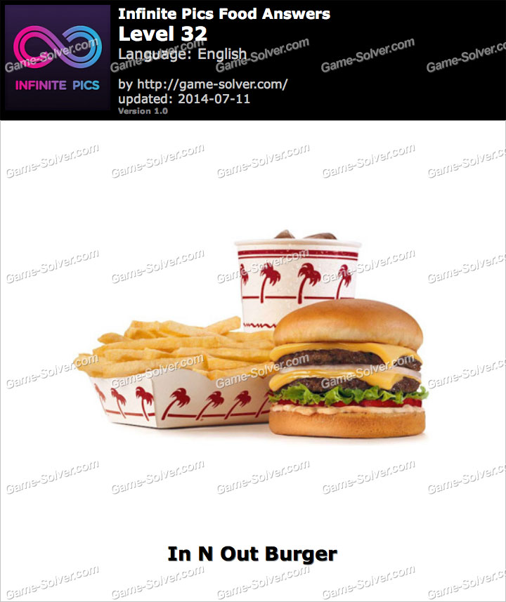 Infinite Pics Food Level 32 • Game Solver