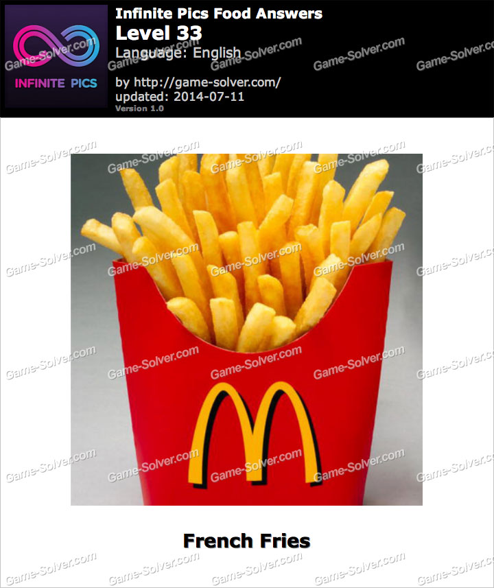 Infinite Pics Food Level 33 • Game Solver