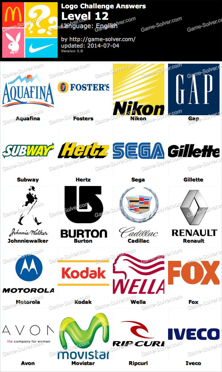 Logo Challenge Level 12 - Game Solver