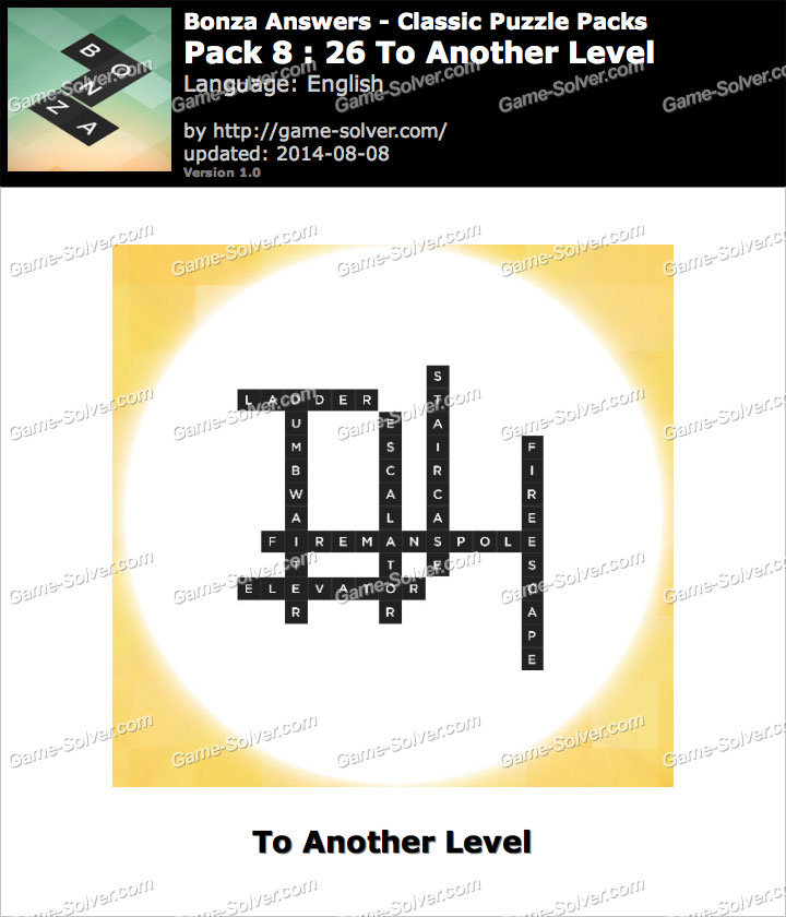 Bonza Answers Classic Puzzle Pack 8 26 To Another Level • Game Solver