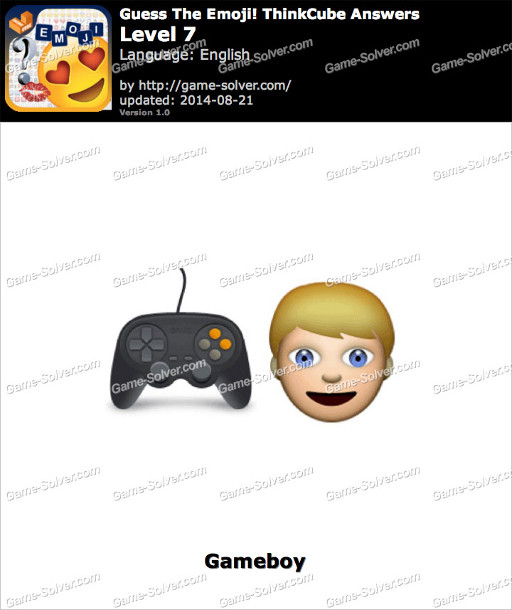 Guess The Emoji ThinkCube Level 7 • Game Solver