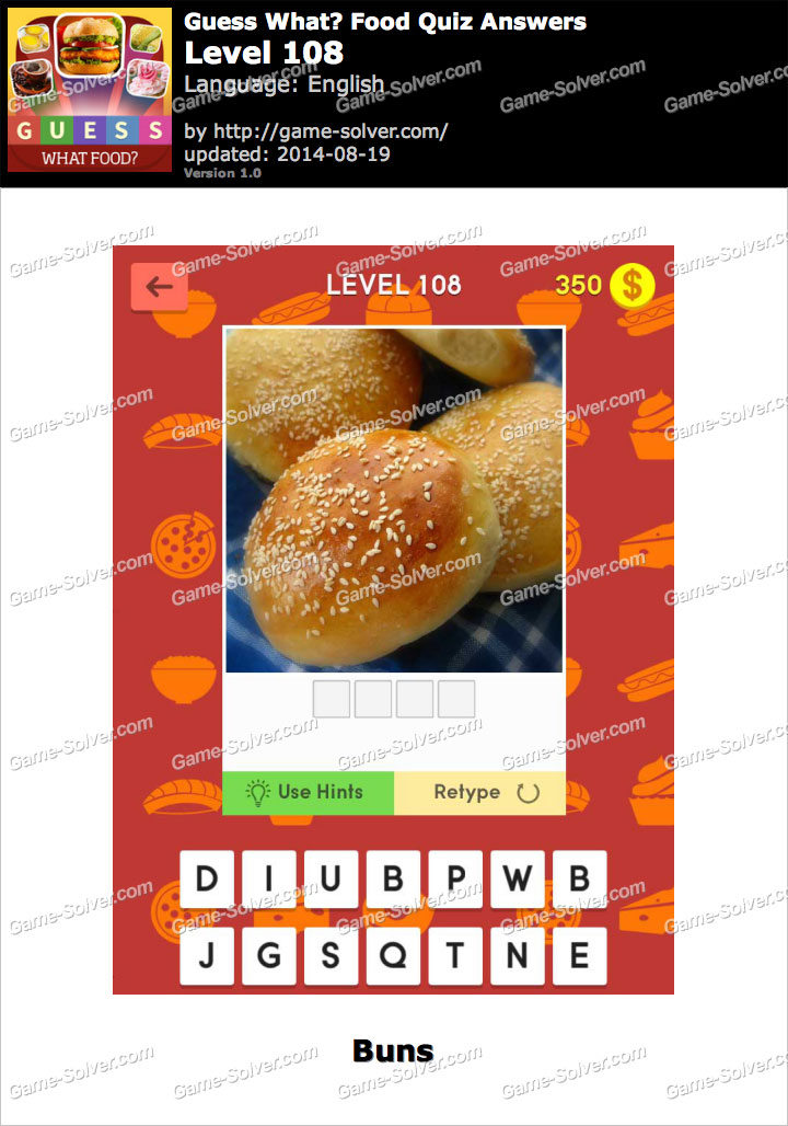 Guess What Food Quiz Level 108 • Game Solver