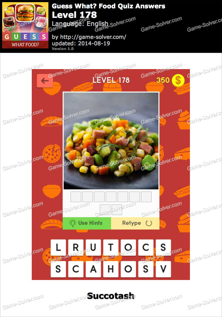 Guess What Food Quiz Level 178 • Game Solver