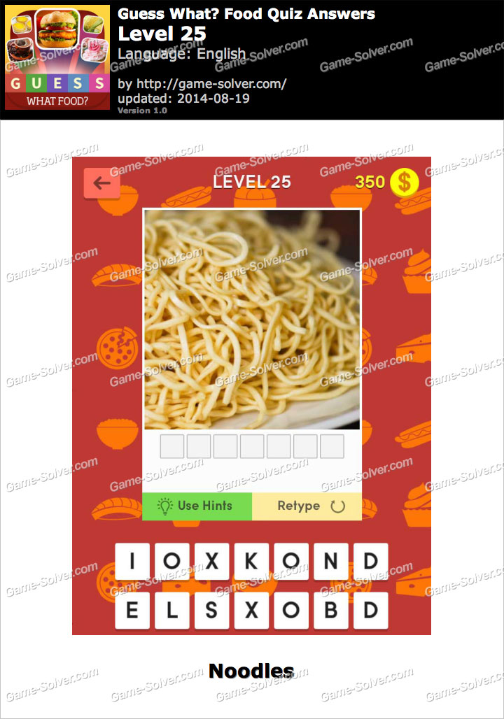 Guess What Food Quiz Level 25 • Game Solver