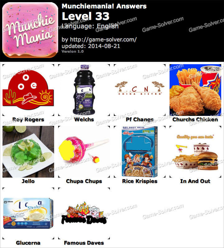 Munchiemania Level 33 • Game Solver