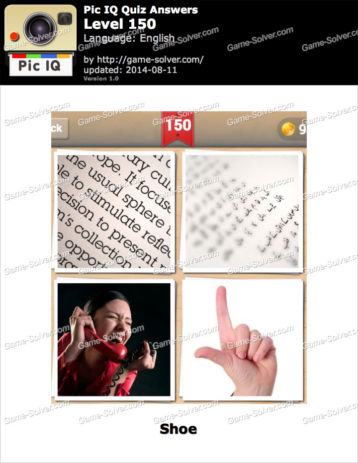 Pic IQ Quiz Level 150 • Game Solver