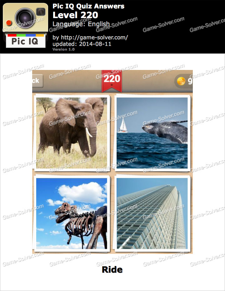 Pic IQ Quiz Level 220 • Game Solver