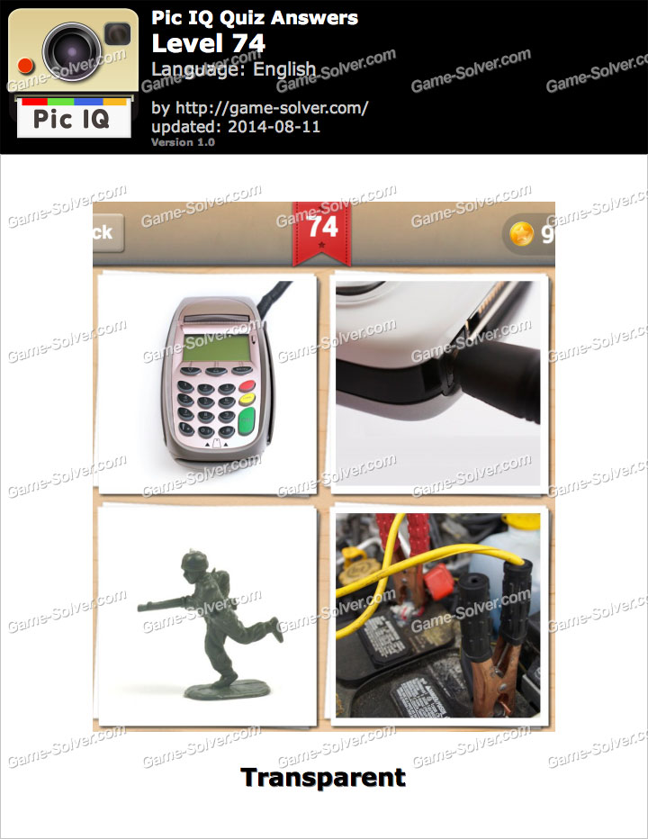 Pic IQ Quiz Level 74 • Game Solver
