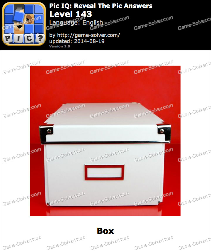 Pic IQ Reveal The Pic Level 143 • Game Solver