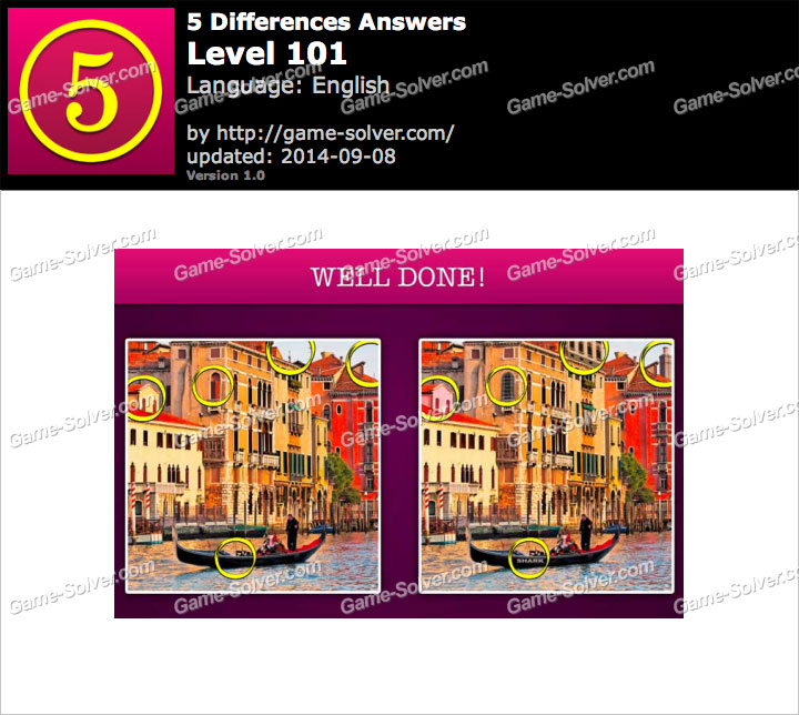 5 Differences Level 101 • Game Solver