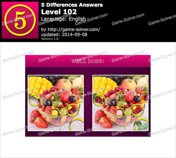 5 Differences Level 102 • Game Solver