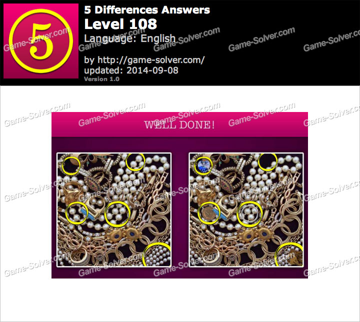 5 Differences Level 108 • Game Solver