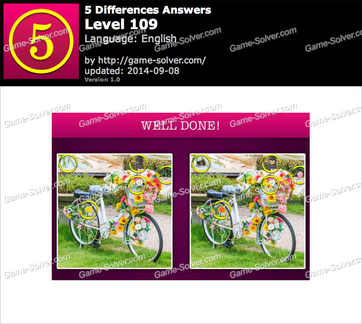 5 Differences Level 109 • Game Solver