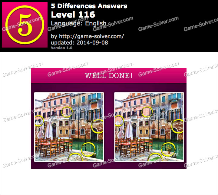 5 Differences Level 116 • Game Solver