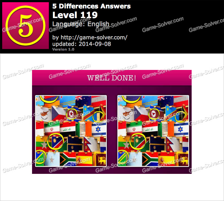 5 Differences Level 119 • Game Solver
