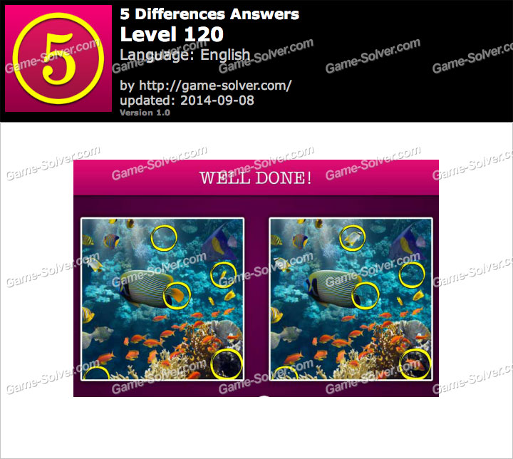5 Differences Level 120 • Game Solver