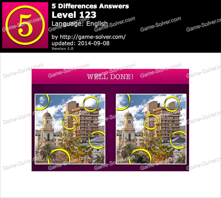 5 Differences Level 123 • Game Solver