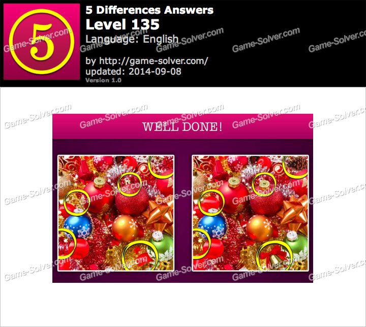 5 Differences Level 135 • Game Solver