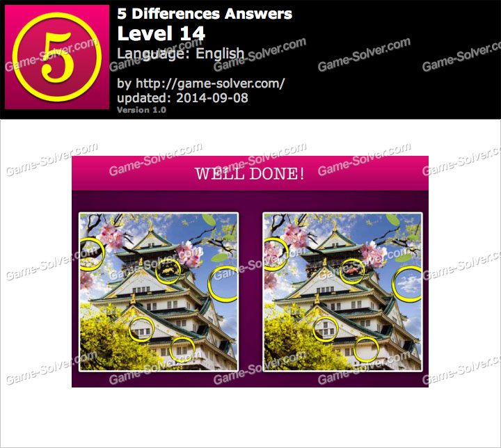 5 Differences Level 14 • Game Solver