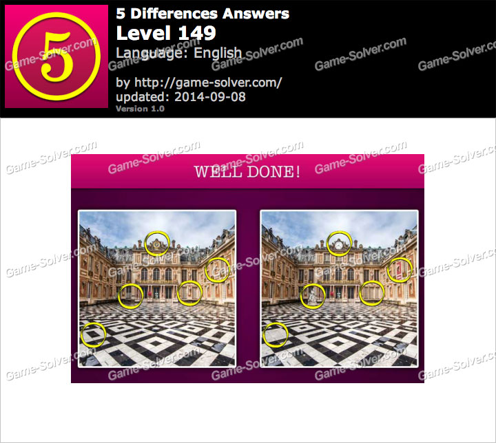 5 Differences Level 149 • Game Solver