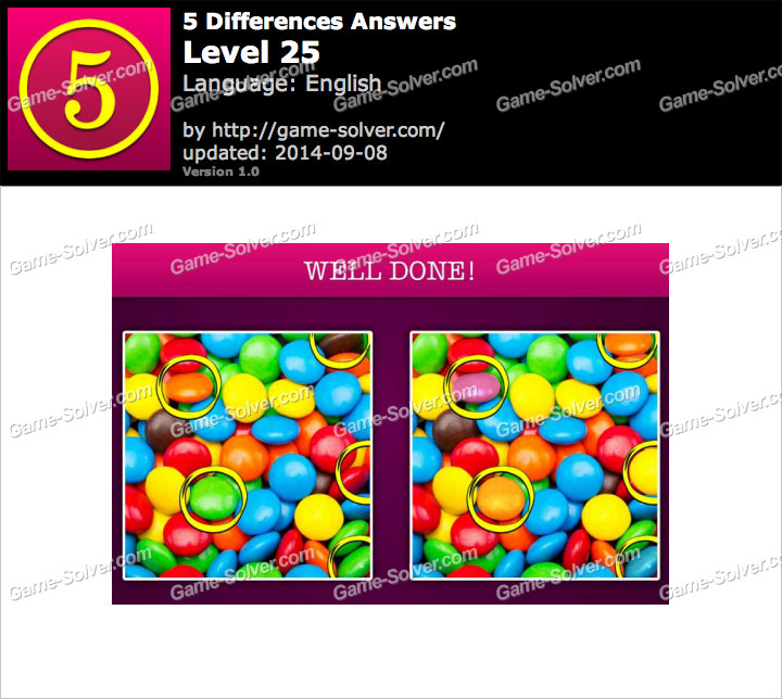 5 Differences Level 25 • Game Solver