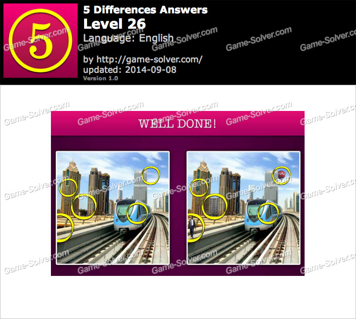 5 Differences Level 26 • Game Solver