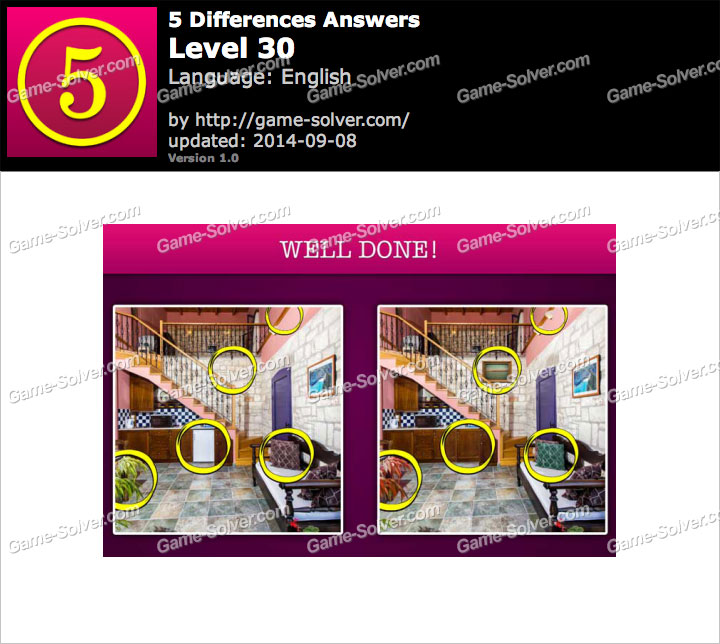 5 Differences Level 30 • Game Solver