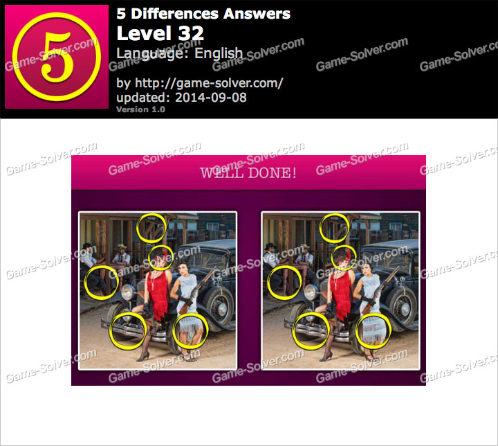 5 Differences Level 32 • Game Solver