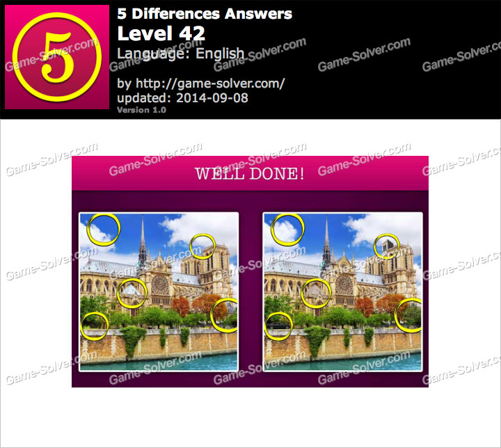 5 Differences Level 42 • Game Solver