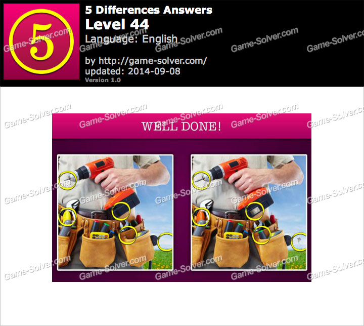 5 Differences Level 44 • Game Solver