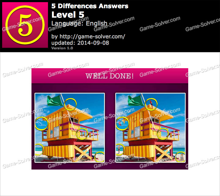 5 Differences Level 5 • Game Solver