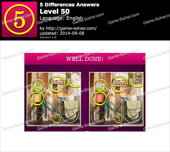 5 Differences Level 50 • Game Solver