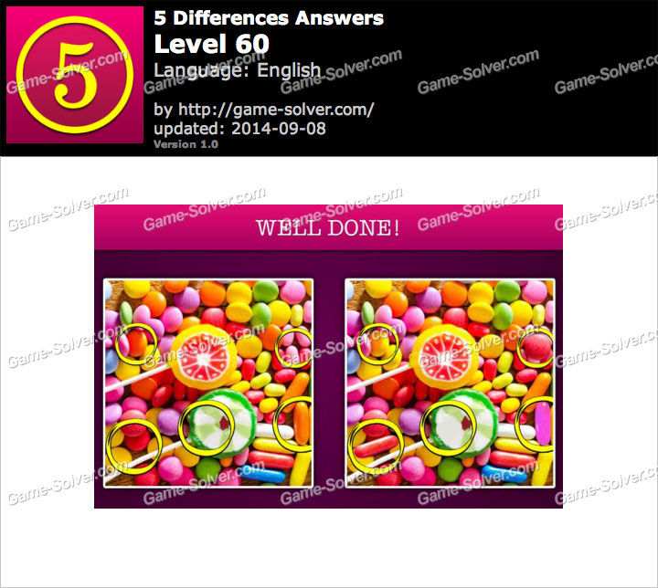 5 Differences Level 60 • Game Solver