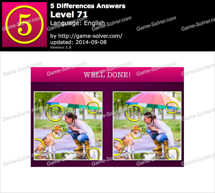 5 Differences Level 71 • Game Solver