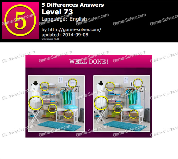 5 Differences Level 73 • Game Solver
