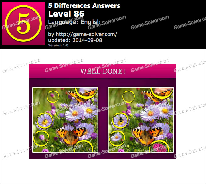 5 Differences Level 86 • Game Solver