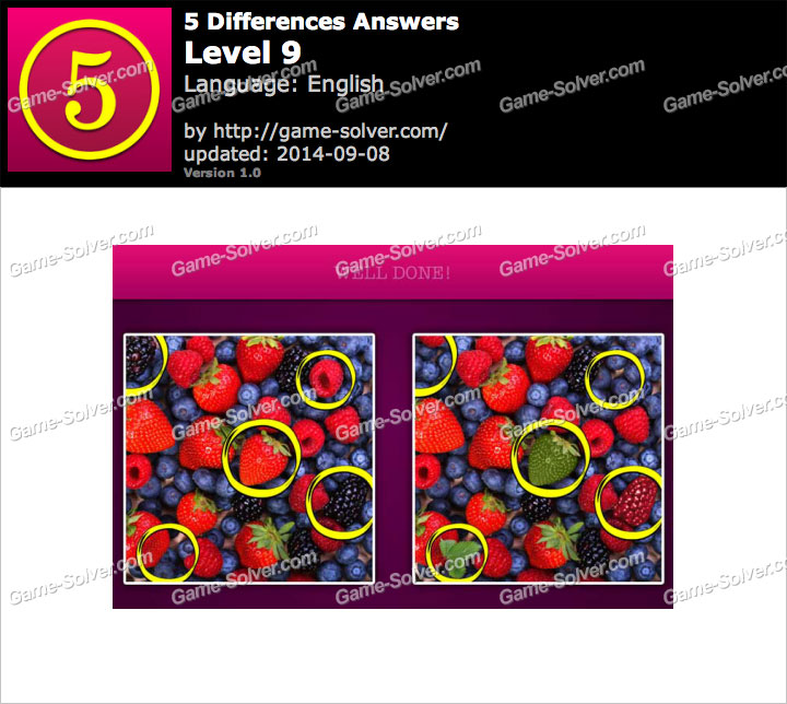 5 Differences Level 9 • Game Solver