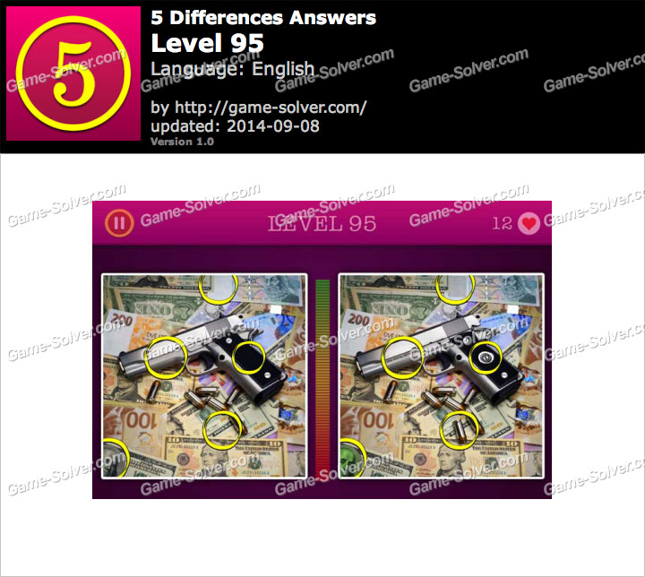 5 Differences Level 95 • Game Solver