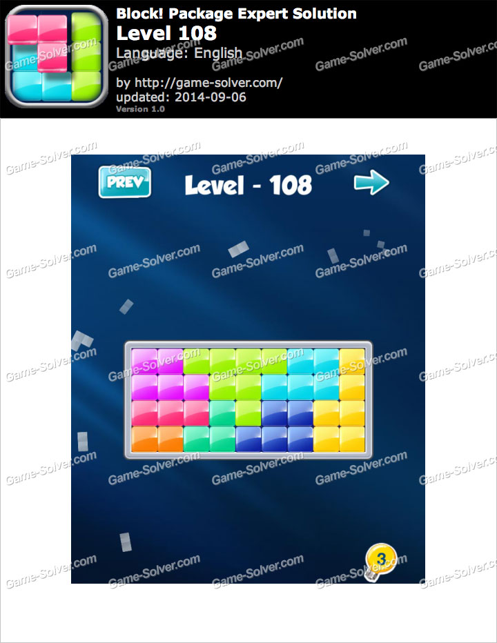 Block! Package Expert Level 108 • Game Solver