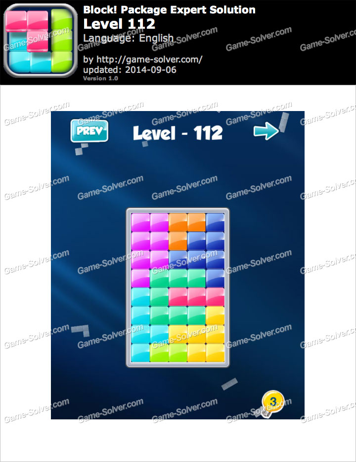 Block! Package Expert Level 112 • Game Solver