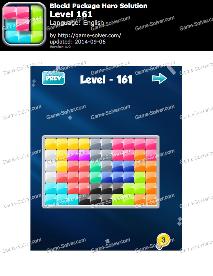 Block! Package Hero Level 161 • Game Solver