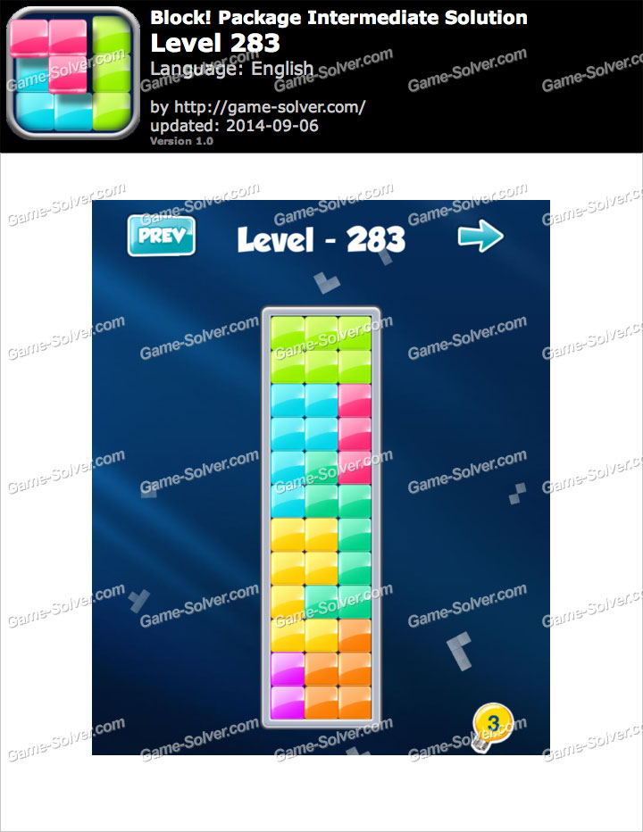 Block! Package Intermediate Level 283 • Game Solver