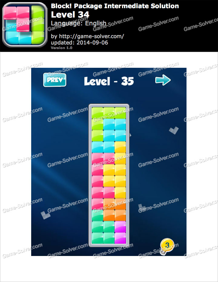 Block! Package Intermediate Level 34 • Game Solver