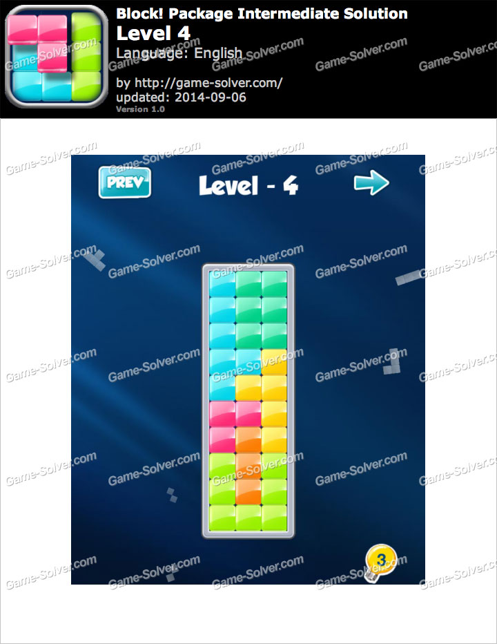Block! Package Intermediate Level 4 • Game Solver