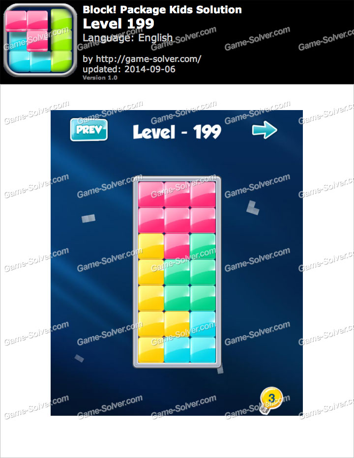 Block! Package Kids Level 199 • Game Solver
